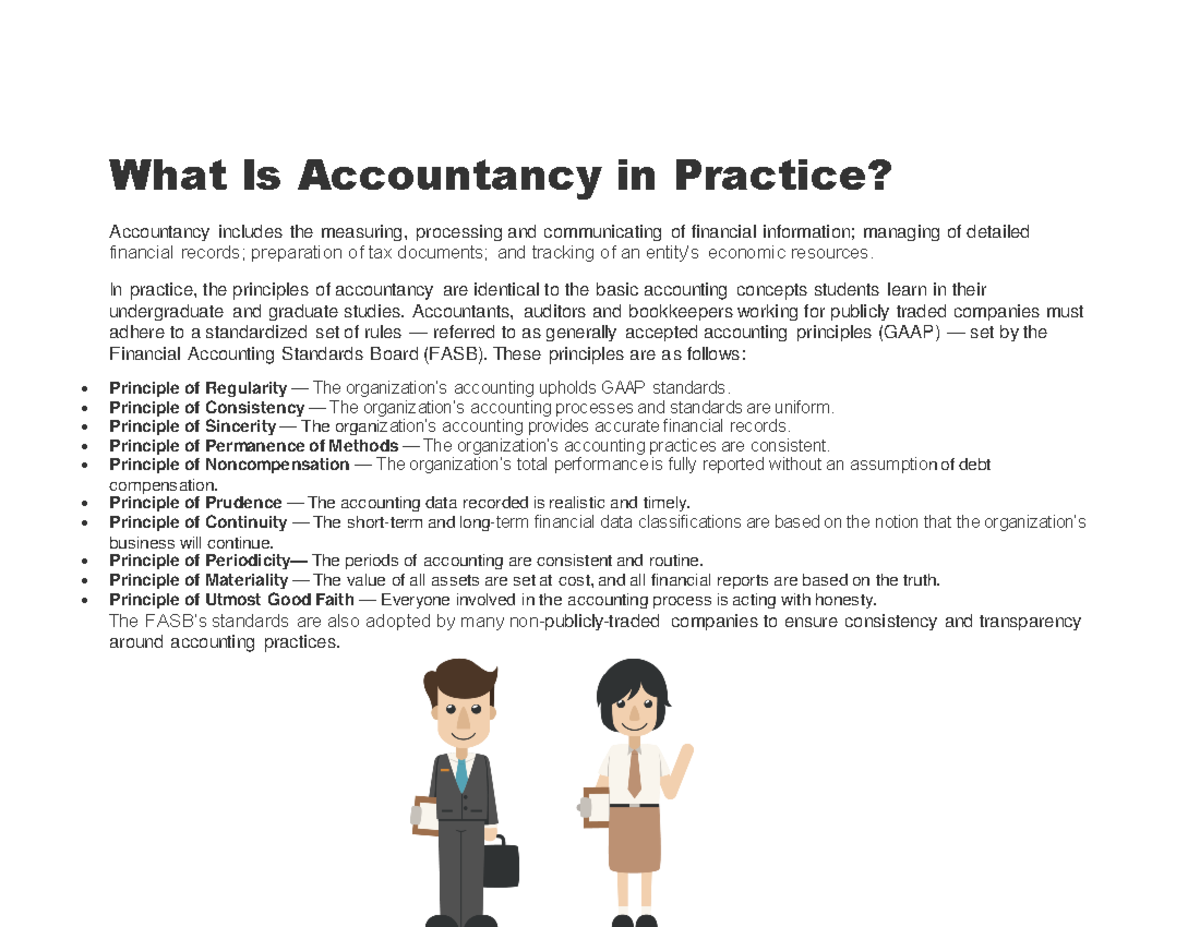 Accounting Principle - What Is Accountancy in Practice? Accountancy ...