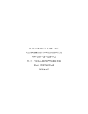 Ch03 - Assignment - !"#$"%&&'($)*#$'+)%(,)-./'$() !"#$%$&!'"()*& - Studocu