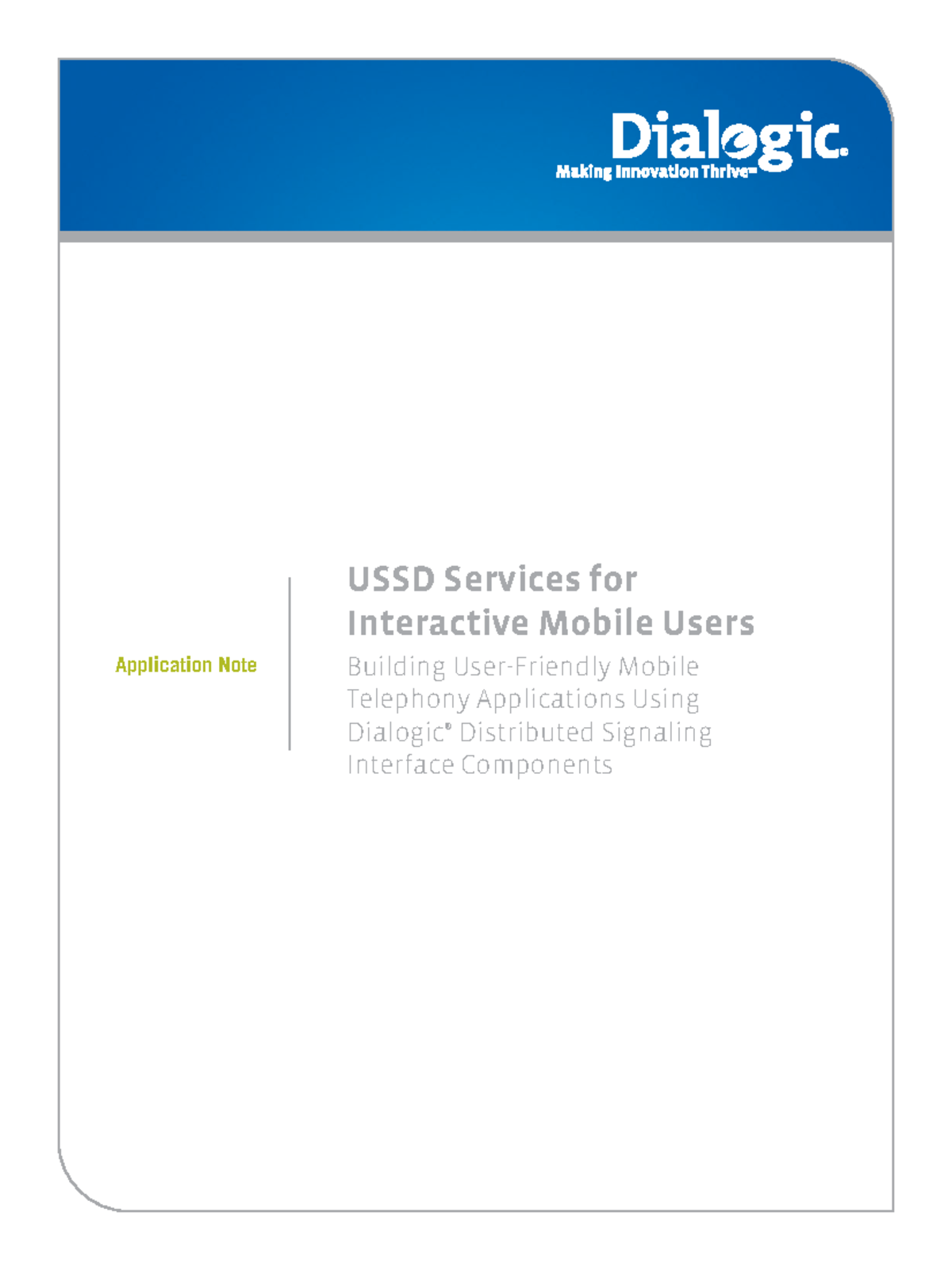 Mobile Computing USSD - USSD Services for Interactive Mobile Users ...