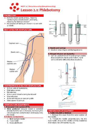 Blood Extraction - Introduction Phlebotomy is the process of collecting ...