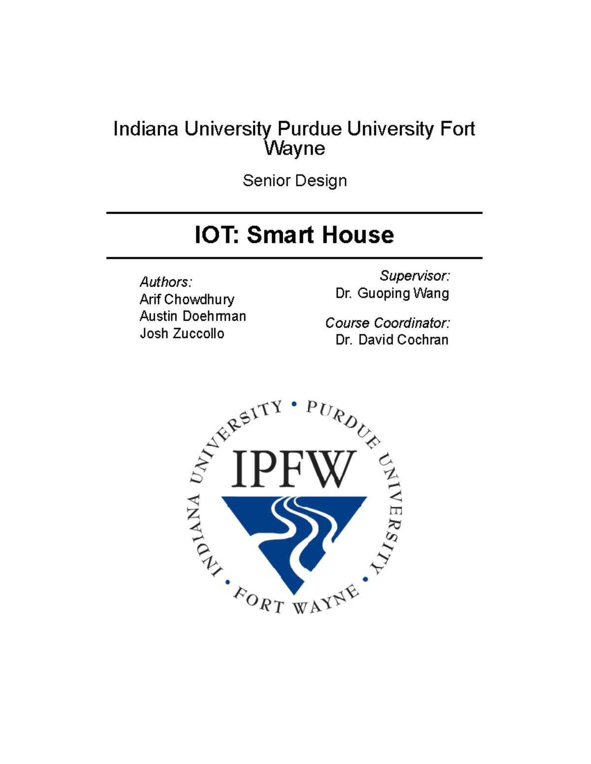 Iot-smart-house - Indiana University Purdue University Fort Wayne ...