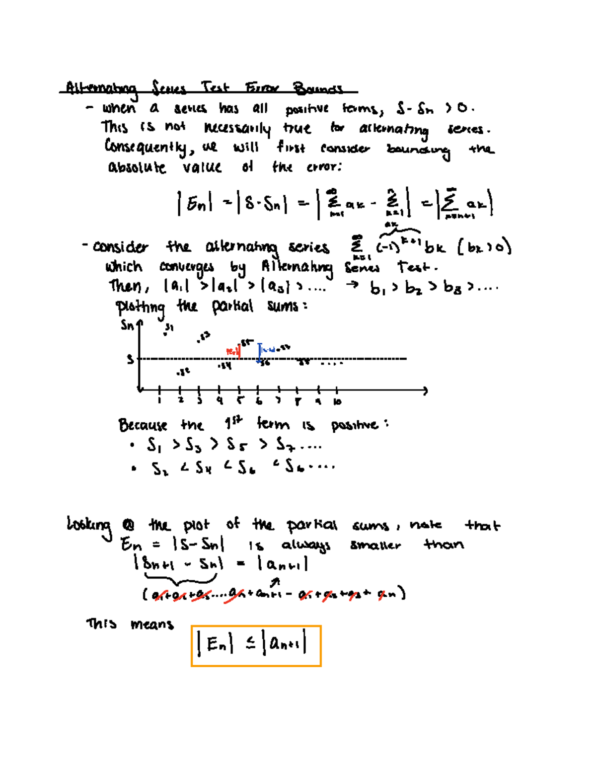 Alternating Series Test Error Bounds - Alternating Series Test Error ...