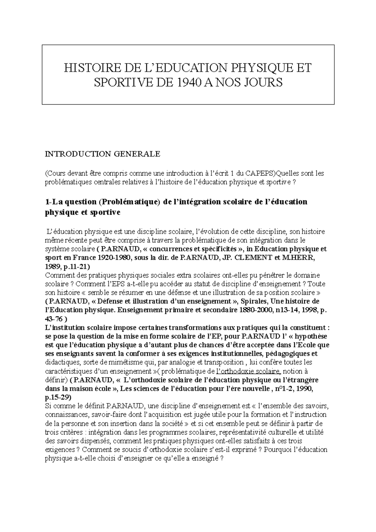 Histoire de l'EPS (Duclerc) - HISTOIRE DE L’EDUCATION PHYSIQUE ET ...