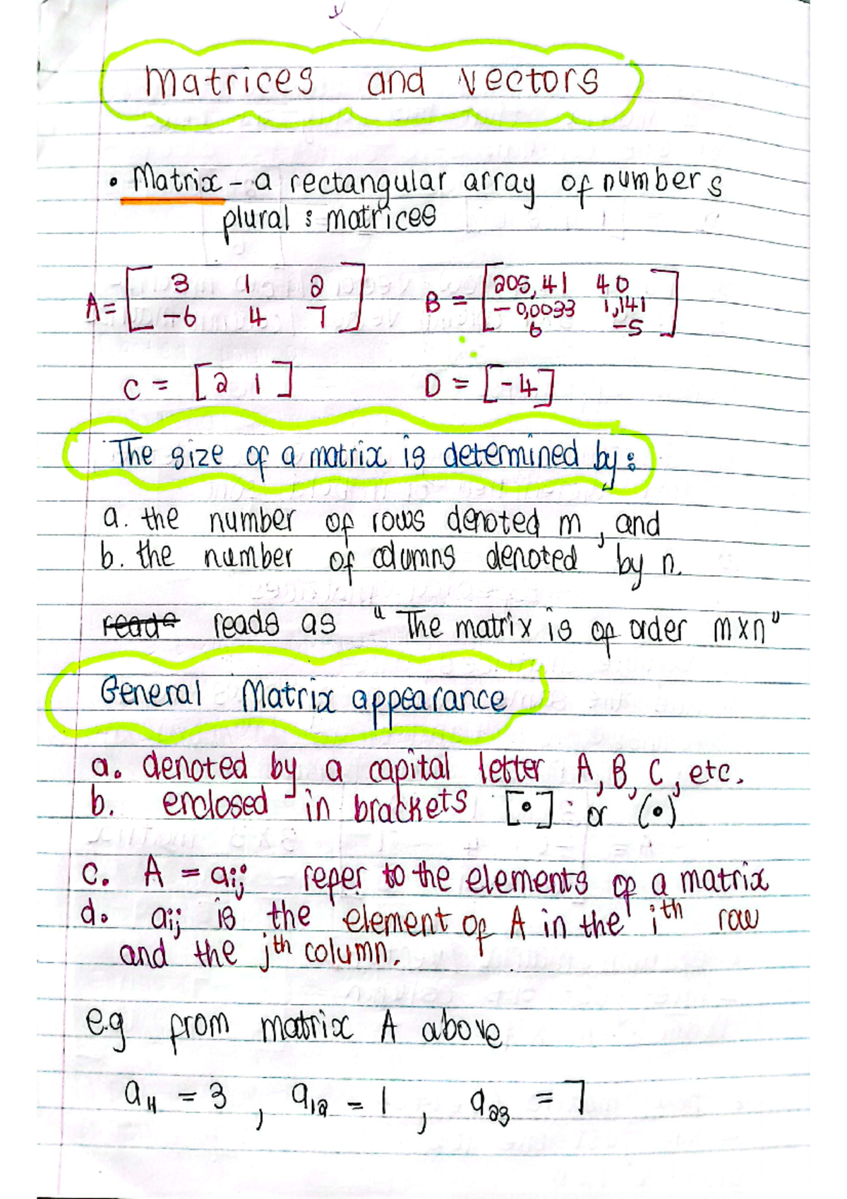 Matrices - Summary Scientific computing - APPM1030A - Studocu