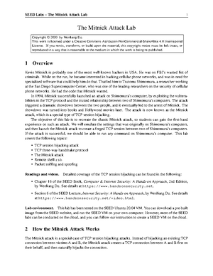 Lab2 - Buffer-Overflow Attack Lab (Set-UID Version) - Buffer Overflow Attack Lab (Server Version ...