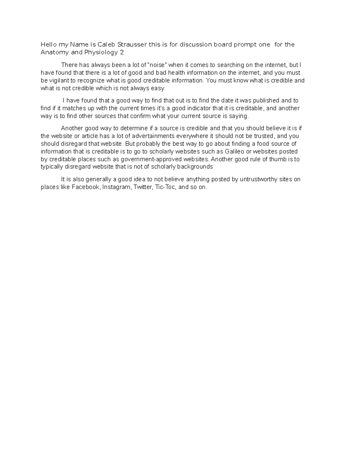 A^0P 1 promt 1 - for discussion board - BIOL 2113 - Augusta Tech - Studocu