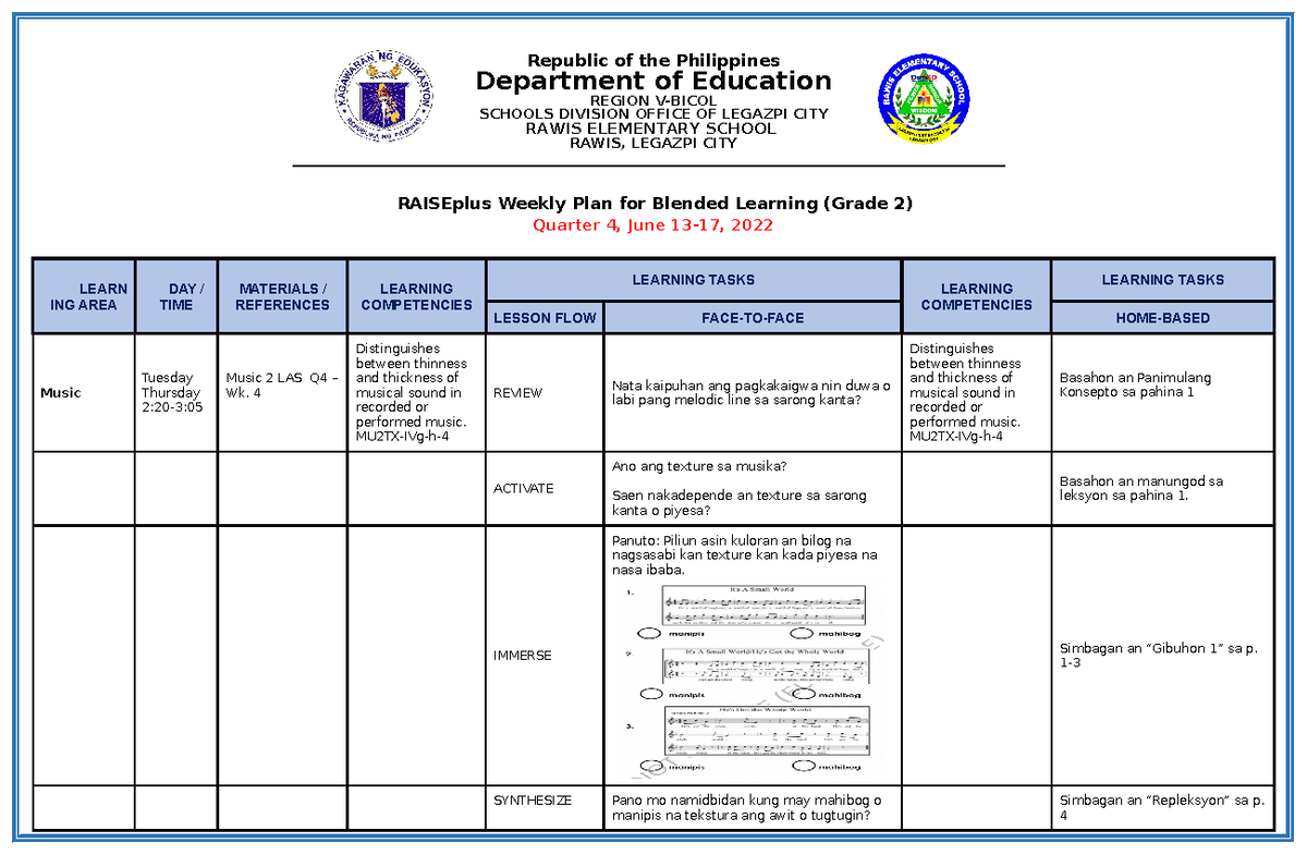 Raiseplus Mapeh 2 Q4 MAY30 JUN3 - Republic of the Philippines ...