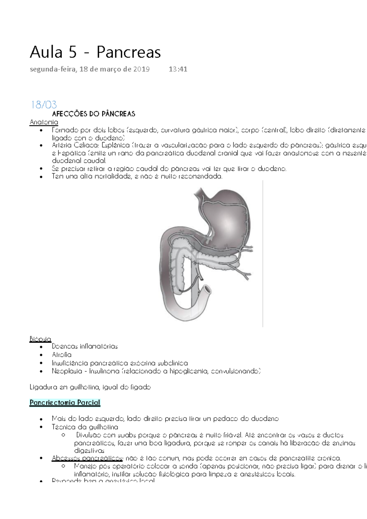 Aula 5 - Pancreas - Warning: TT: undefined function: 32 18/ AFECÇÕES DO ...