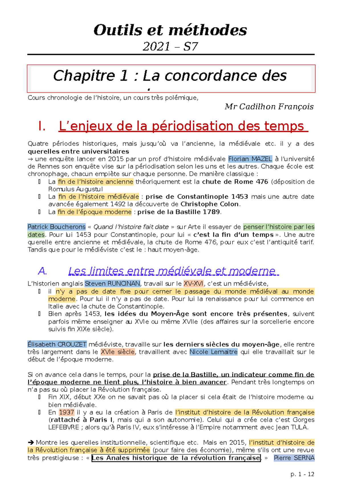 Outils et méthodes - methodologie historique - Outils et méthodes 2021 ...