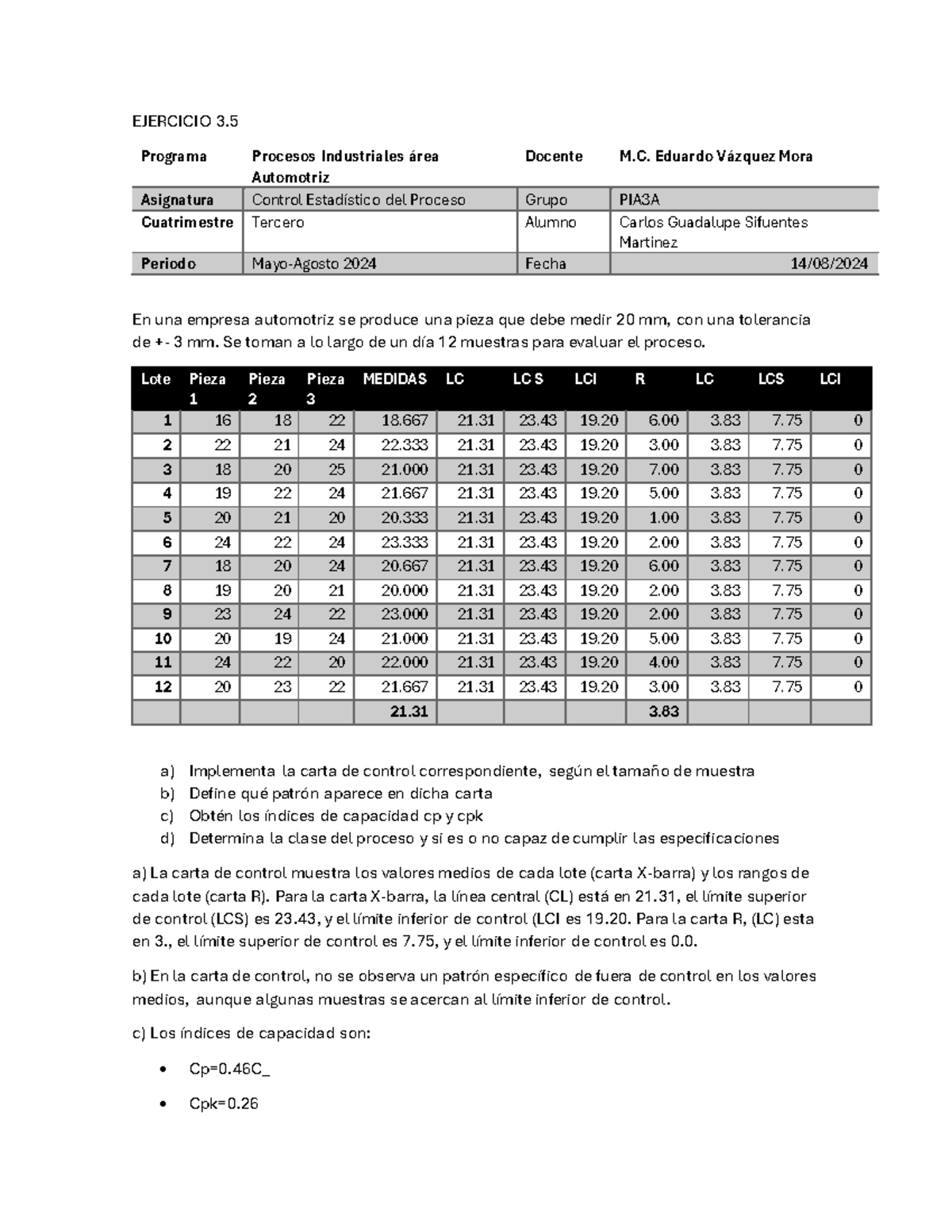 Ejercicio 3.5 CEDP PIA 3A Carlos Mtartinez - EJERCICIO 3. Programa ...