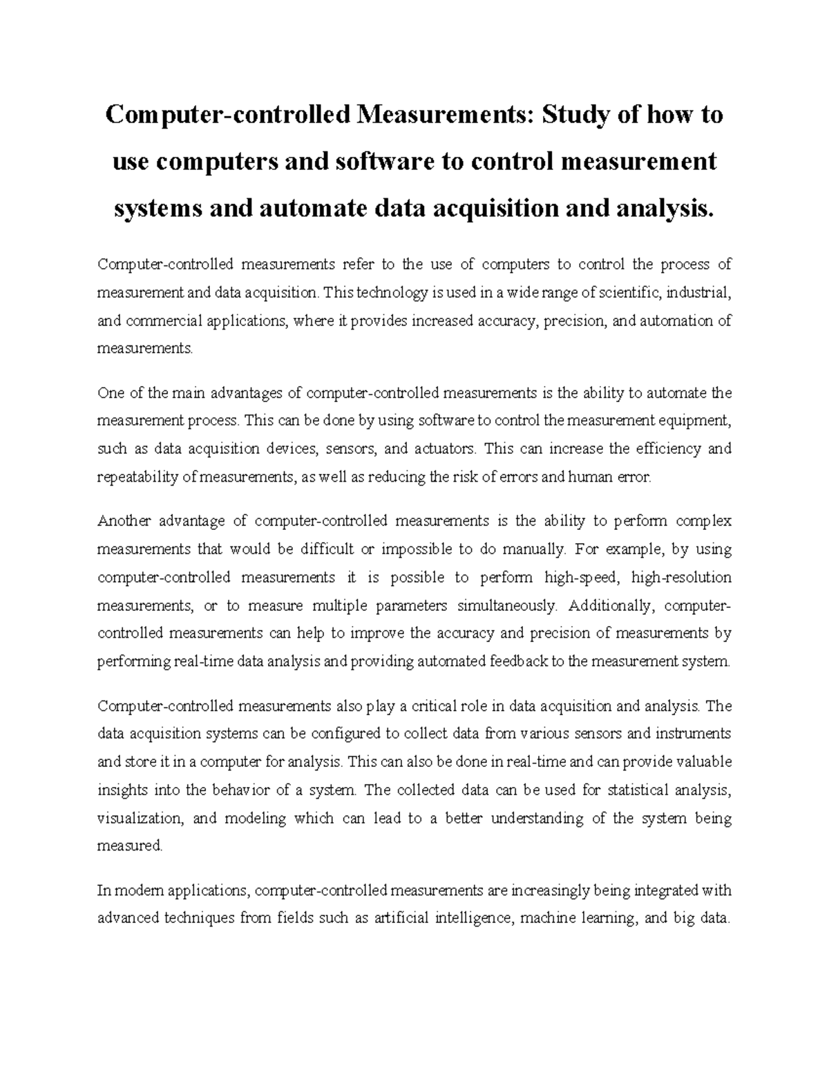 Computer - Computer-controlled Measurements: Study of how to use ...