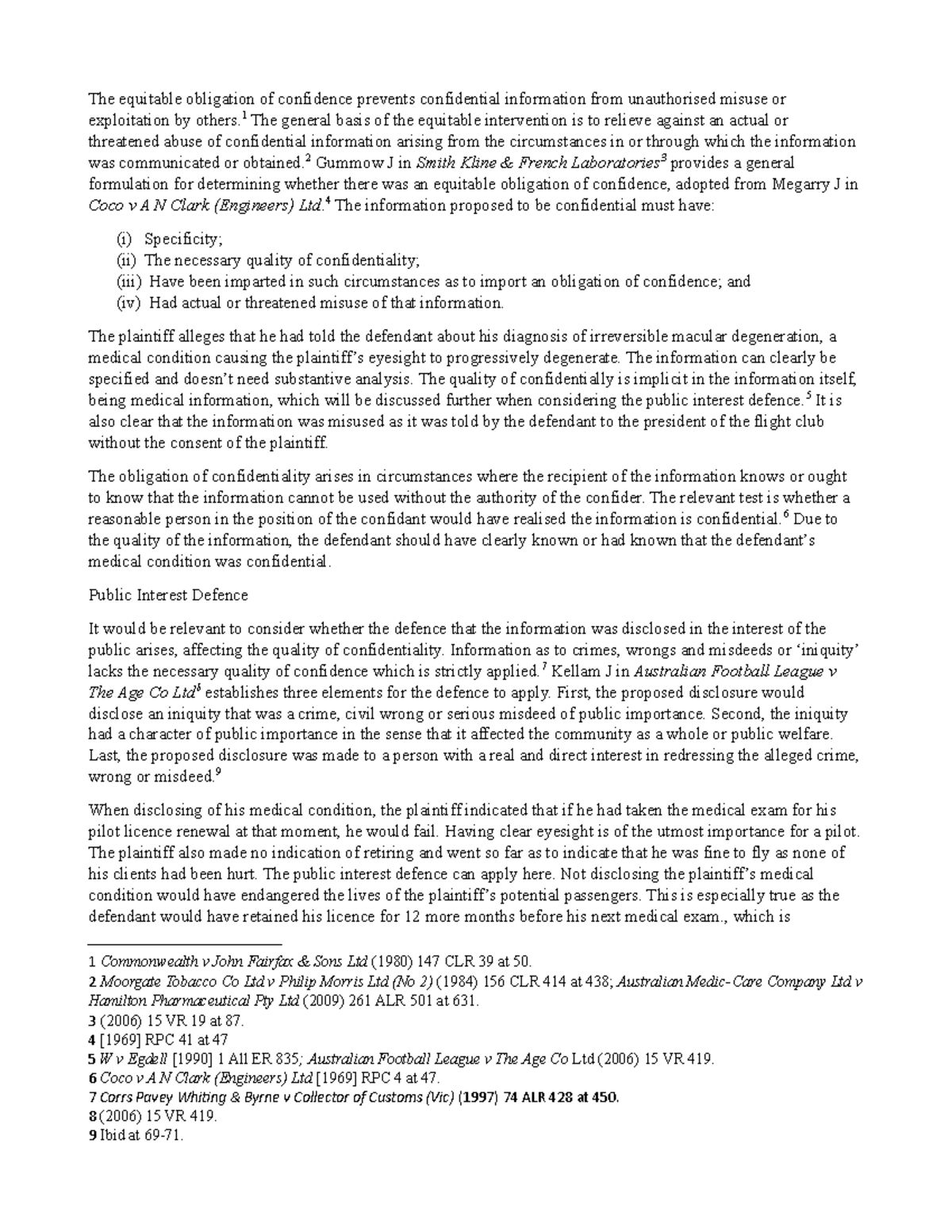 Judgment Draft - Confidential practice answer - The equitable ...