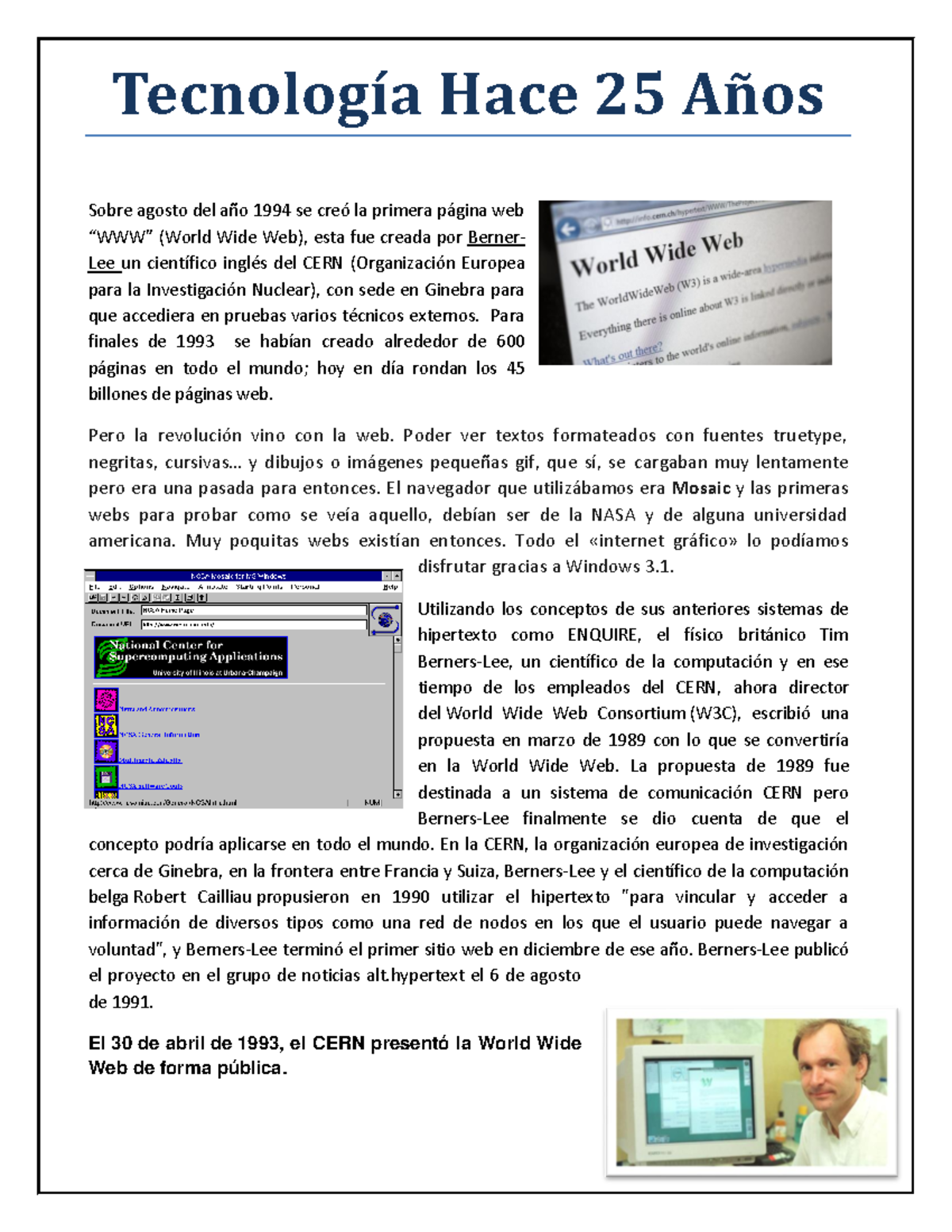 Tecnología Hace 25 Años - Tecnología Hace 25 Años Sobre agosto del año ...