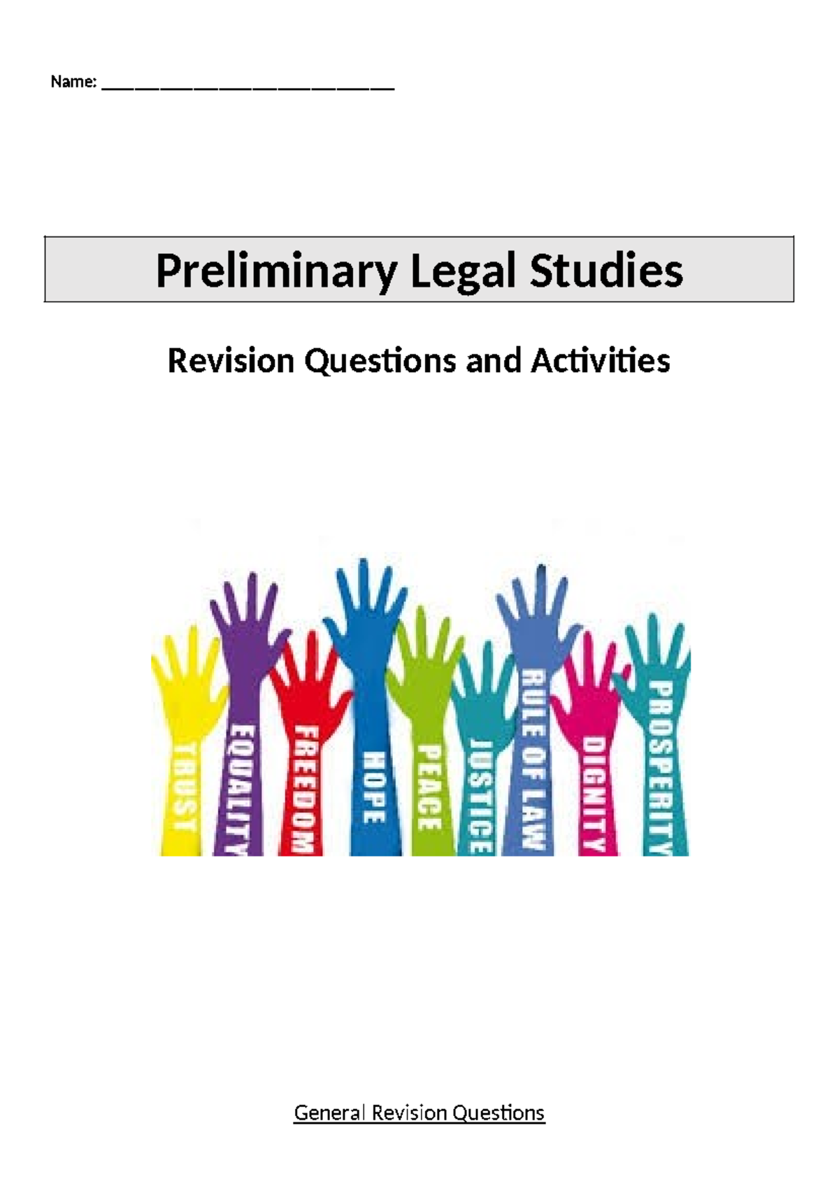 Year 11 Revision Booklet - Name ...