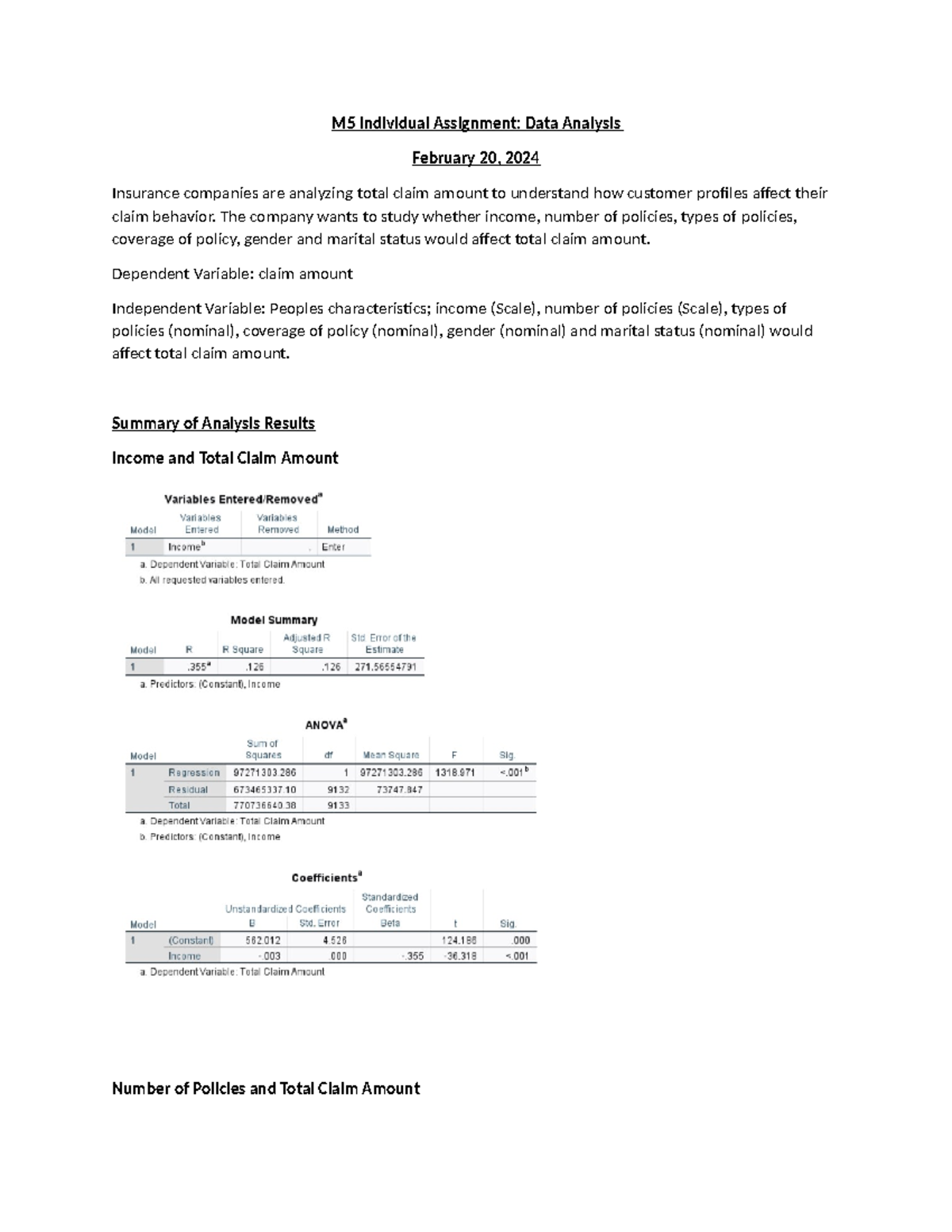 M5 Data Analysis V2 with Q2 only - M5 Individual Assignment: Data Analysis February 20, 2024 ...