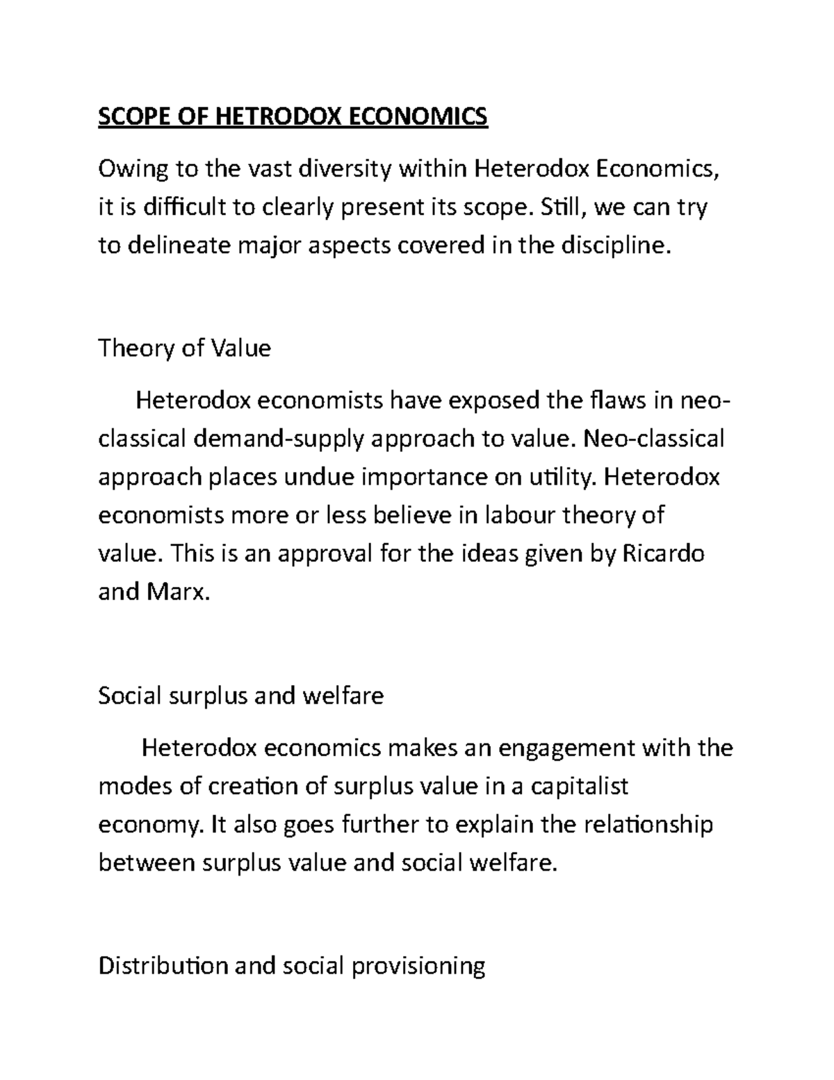 Scope OF Hetrodox Economics-WPS Office - SCOPE OF HETRODOX ECONOMICS ...