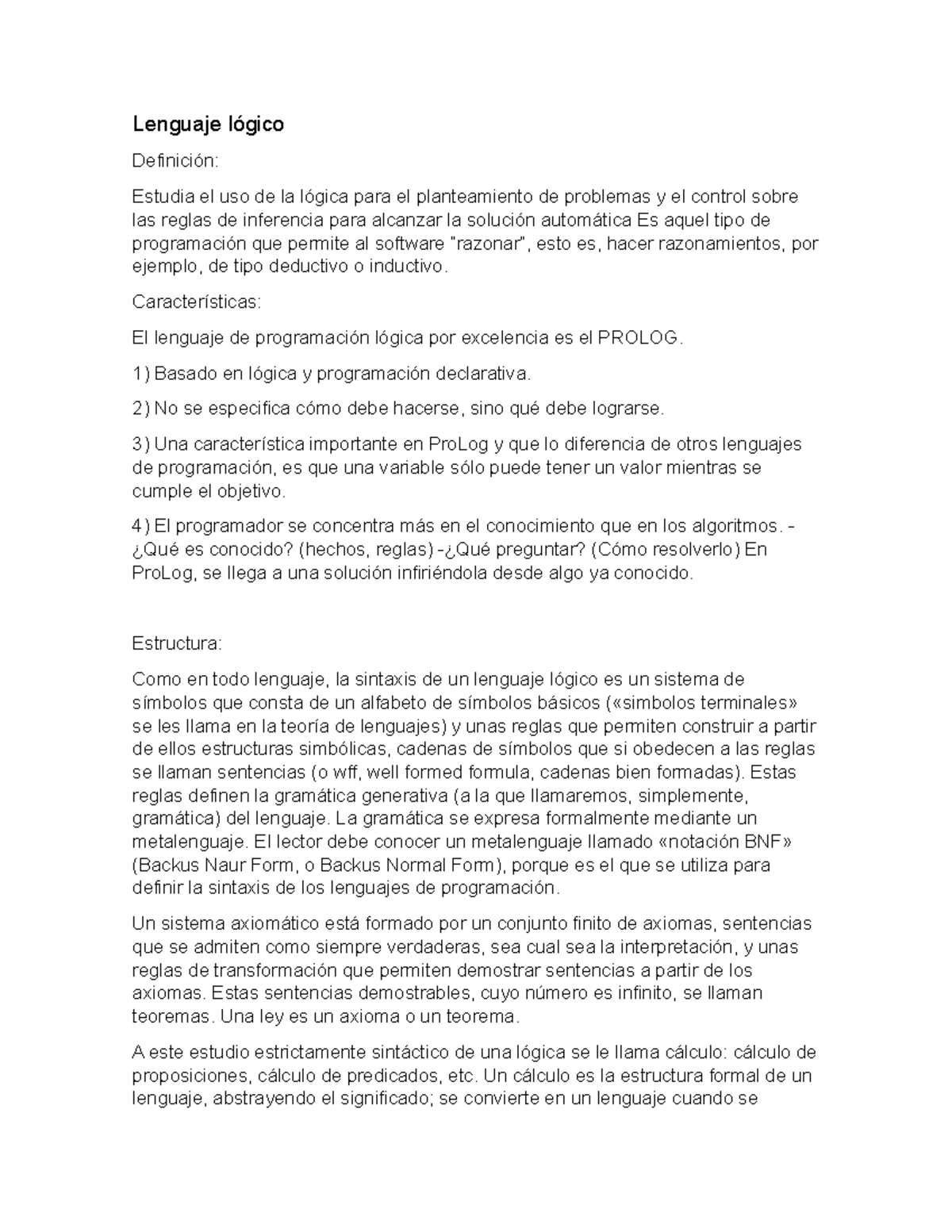 Act 7 lenpro 1952371 - Lenguaje lógico Definición: Estudia el uso de la ...