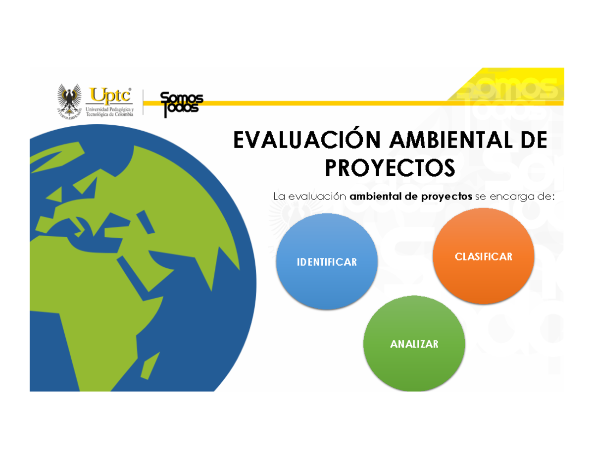 Evaluación ambiental - PROYECTOS La evaluación ambiental de proyectos ...