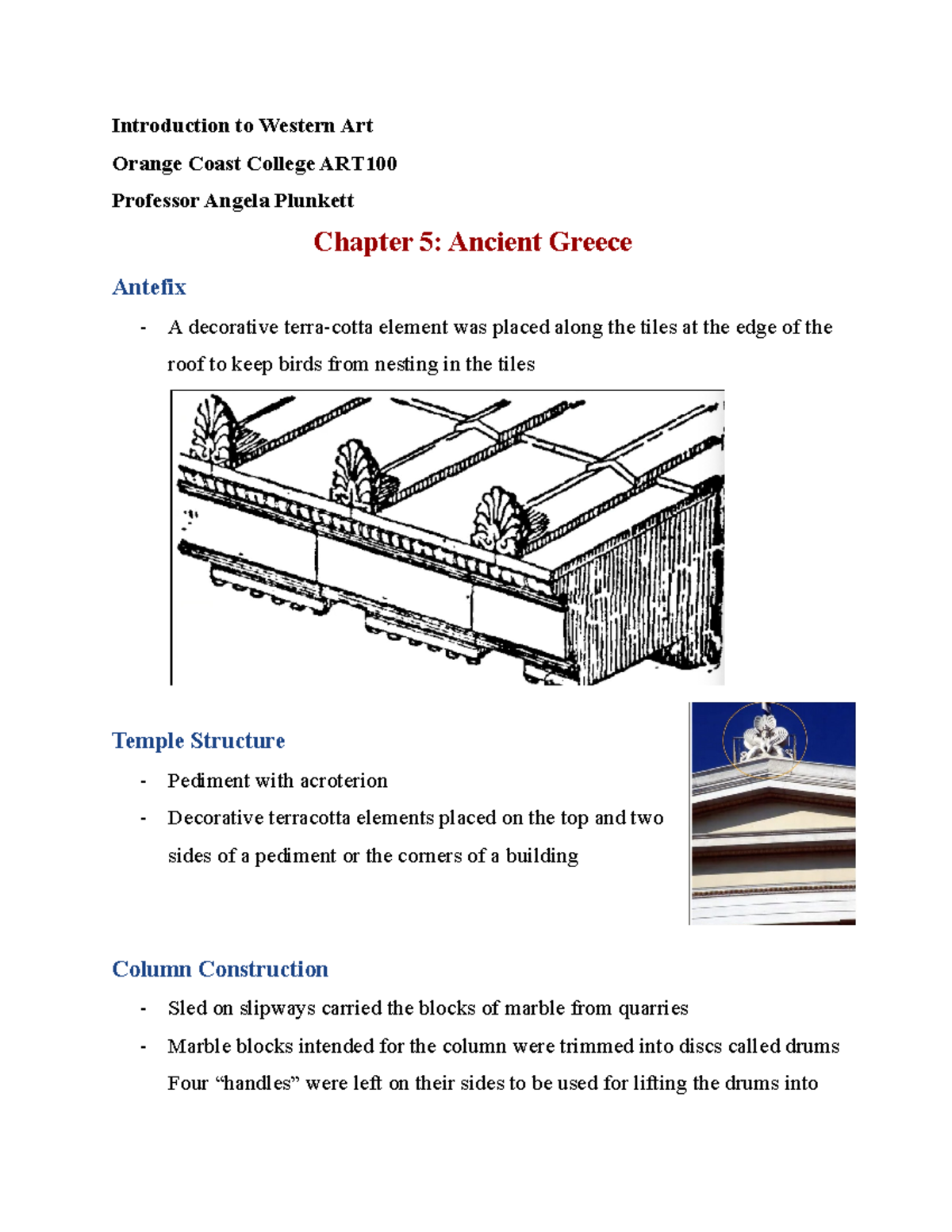 Chapter 5 Ancient Greece - Introduction to Western Art Orange Coast ...