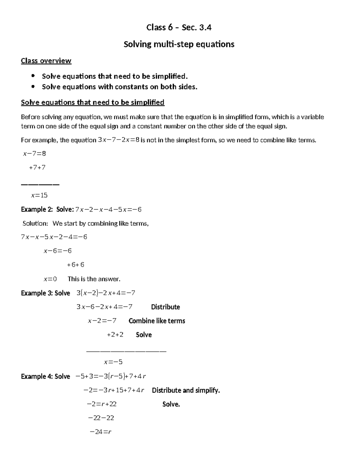 Math 015 - Class 6- Sec.3.4 edited-1-1 - Tagged - Class 6 – Sec. 3 ...