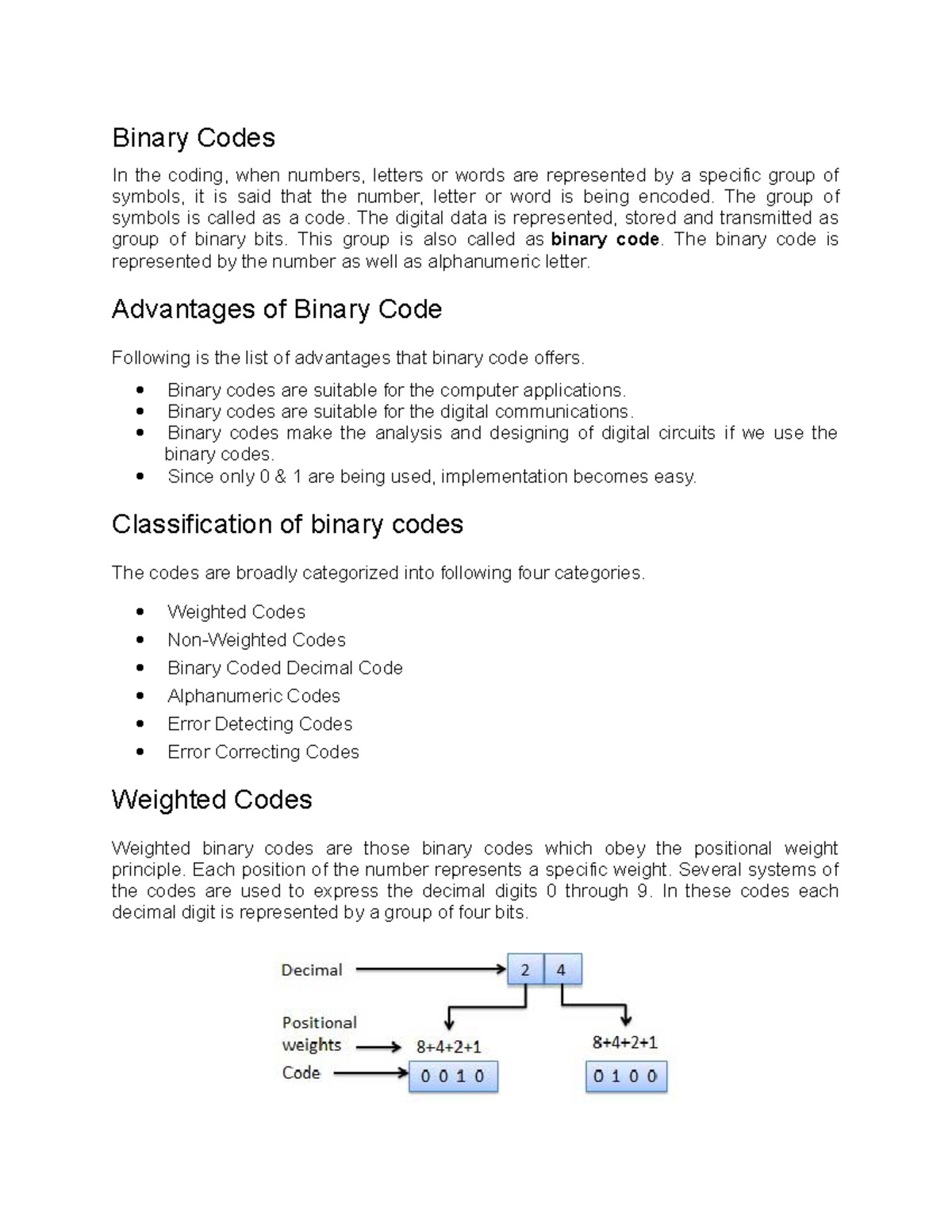 Binary Codes Binary Codes In The Coding When Numbers Letters Or
