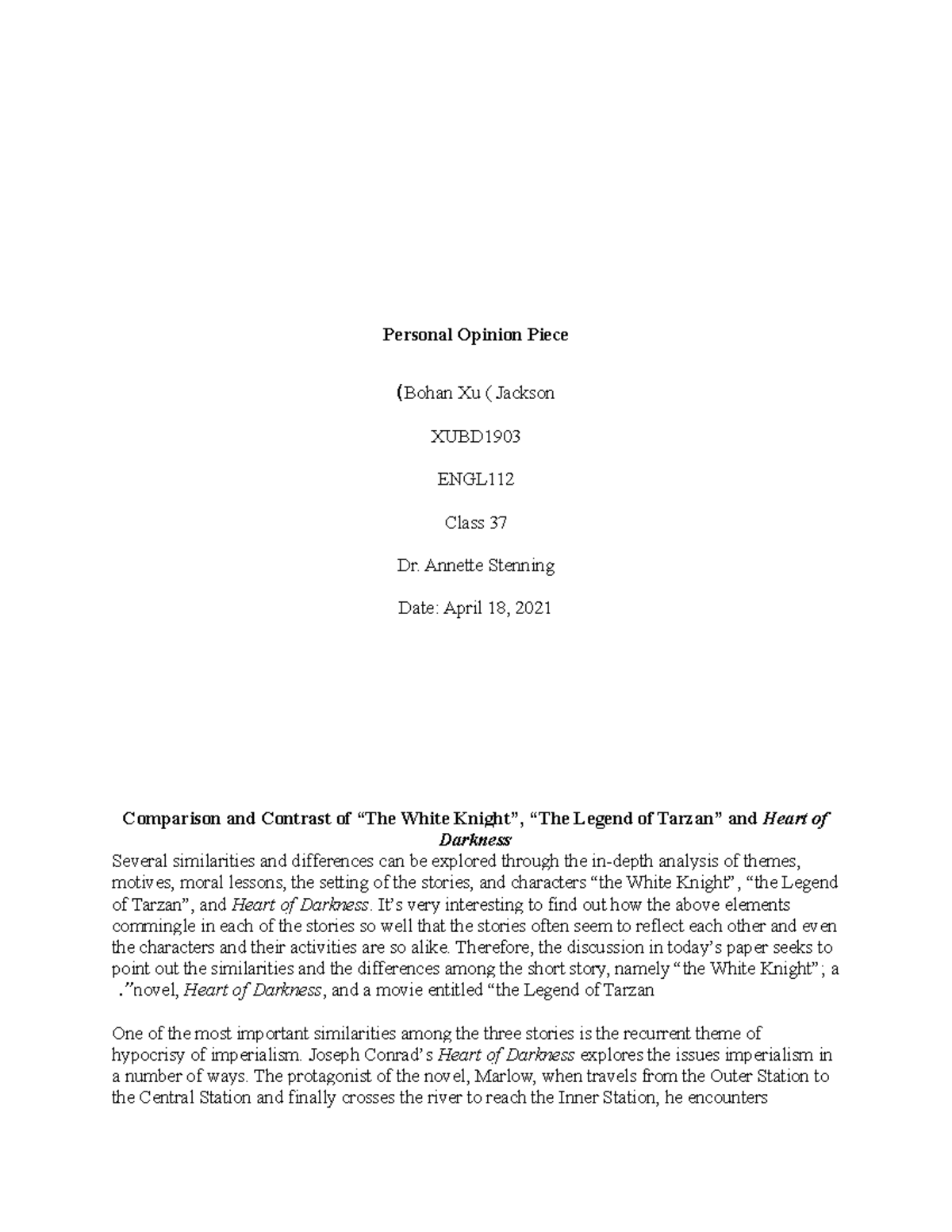 Personal Opinion Piece - Personal Opinion Piece (Bohan Xu ( Jackson ...