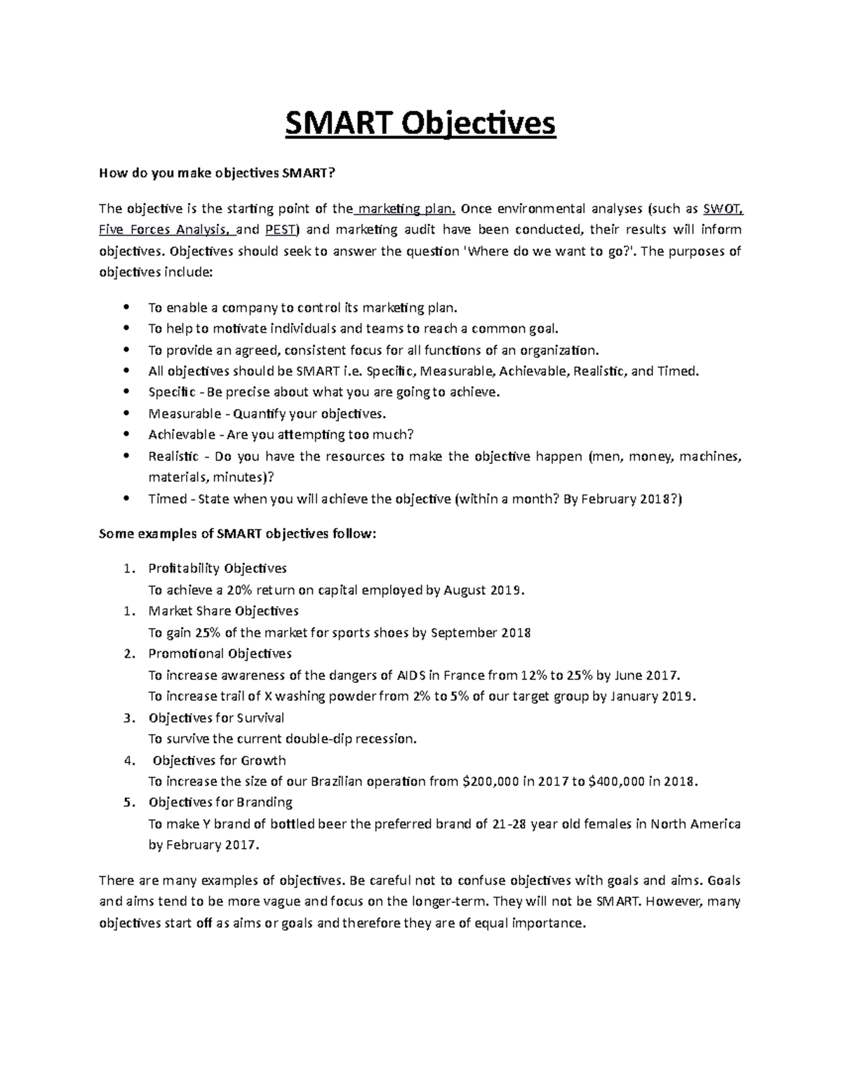 2, Smart Objectives - SMART Objectives How do you make objectives SMART ...