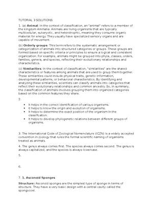 Tut-1 Introduction Cell Biology - BI108 ANIMAL BIOLOGY TUTORIAL- 1 All ...