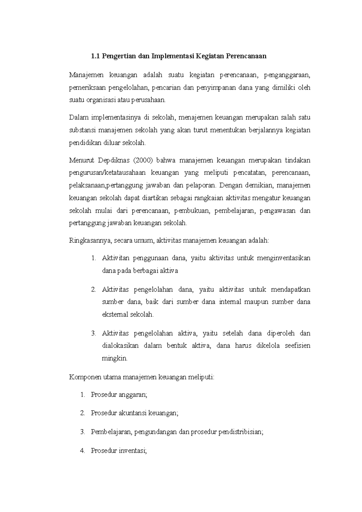 Pengertian dan Implementasi Kegiatan Perencanaan - Dalam ...