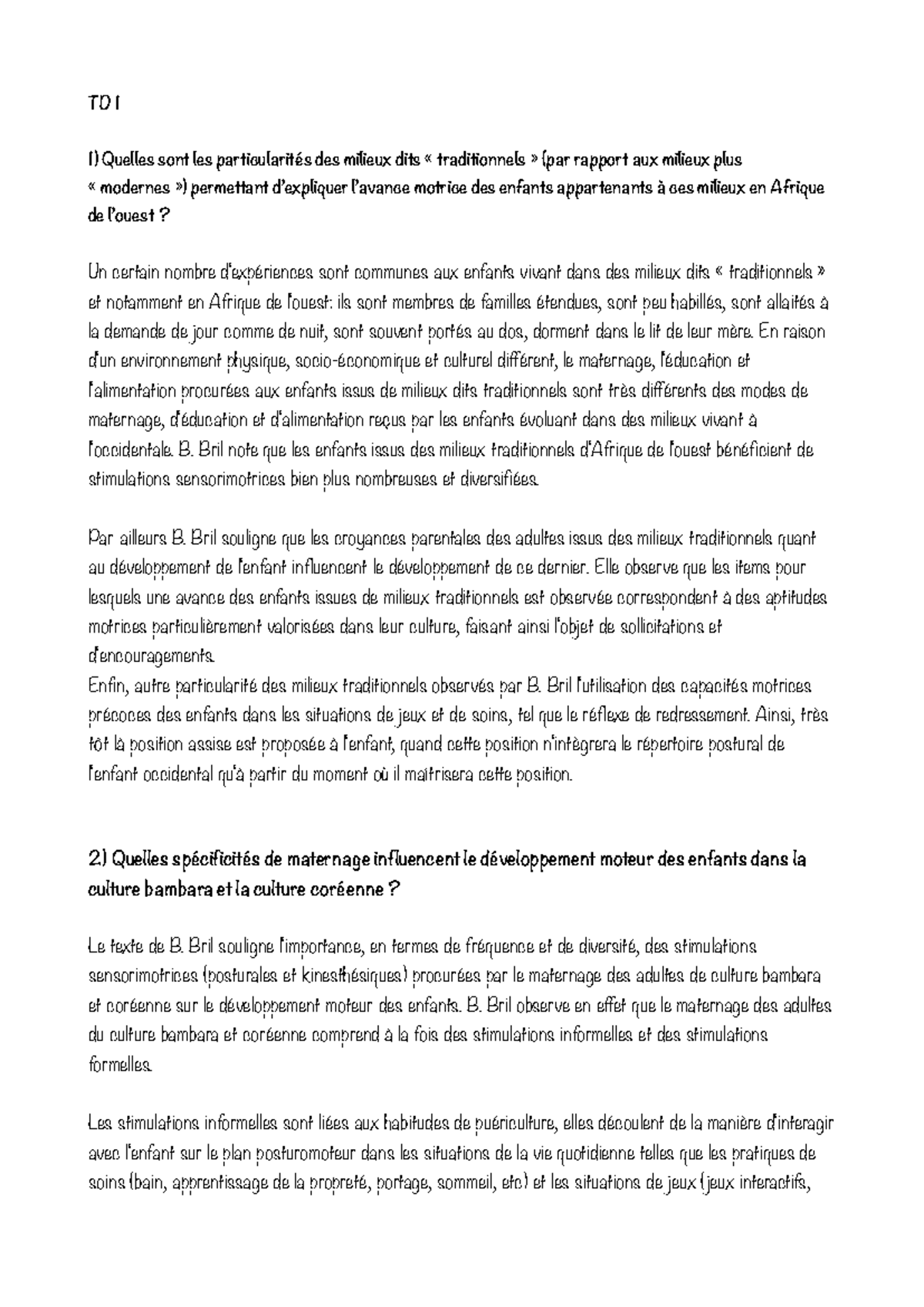 Anquetil - TD 1 1) Quelles sont les particularités des milieux dits ...