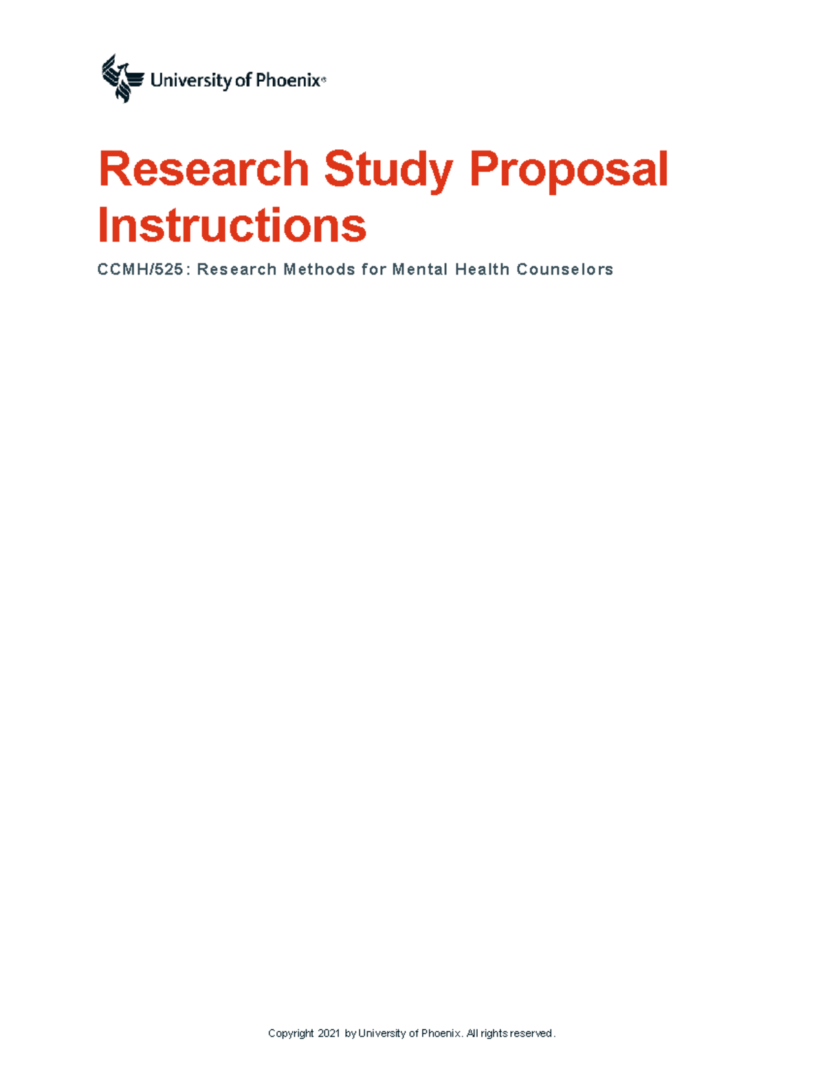 Ccmh525 v4 research study proposal - Research Study Proposal ...