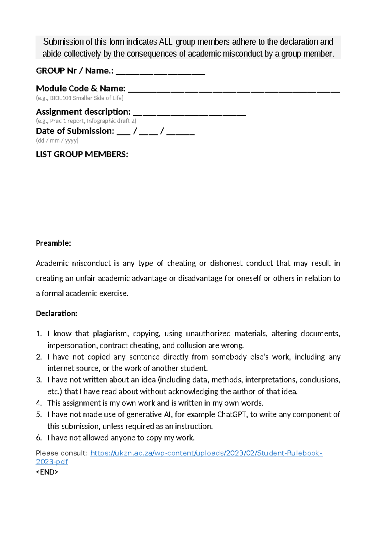 Declaration for submissions May2023 - Submission of this form indicates ...