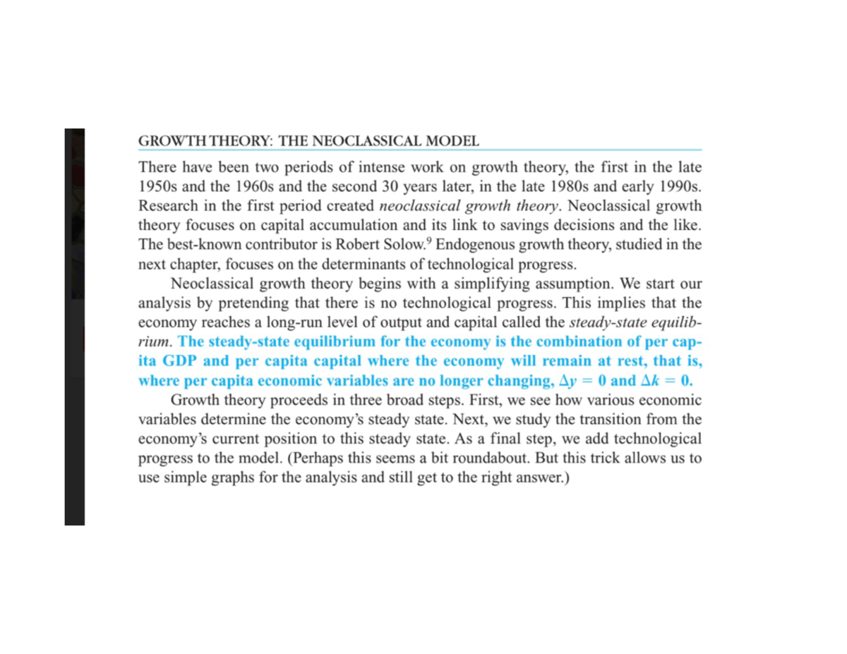 Growth theory- The neoclassical model - MACRO ECONOMICS - Studocu
