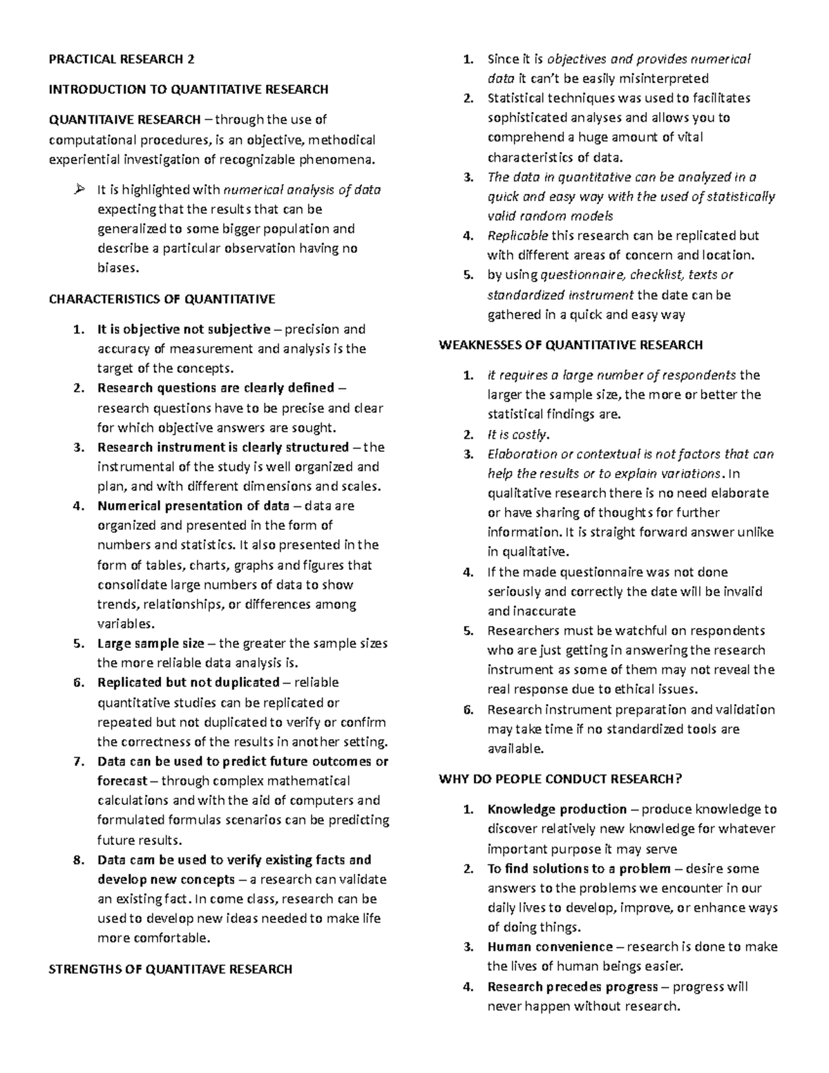 Practical Research 2 Reviewer NG MGA Nakshie KO - PRACTICAL RESEARCH 2 ...