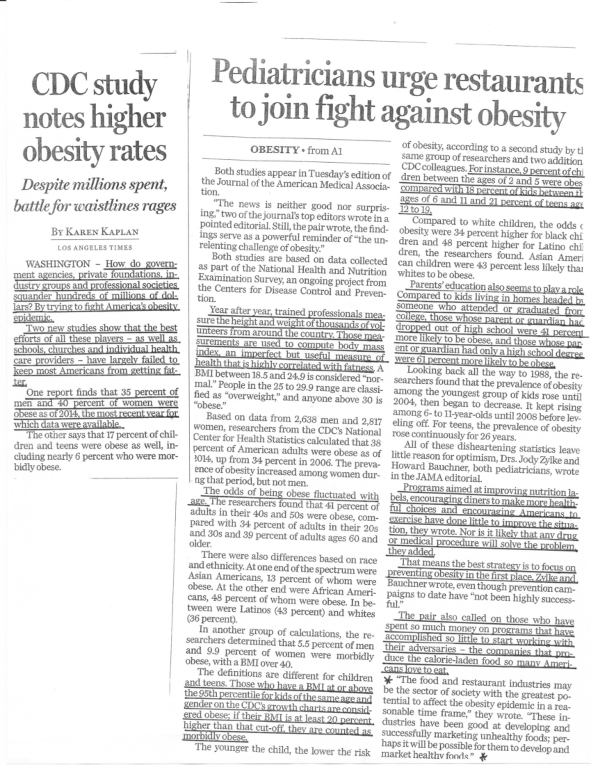 199 article obesity - PUB199 - Studocu