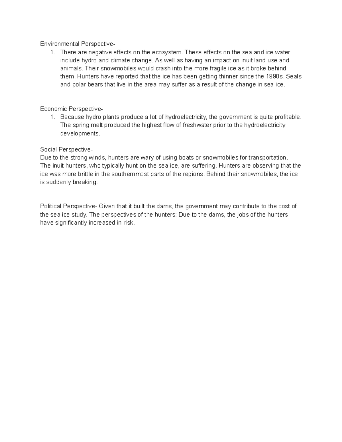 Analyizing Geographical Issues - Environmental Perspective- 1. There ...