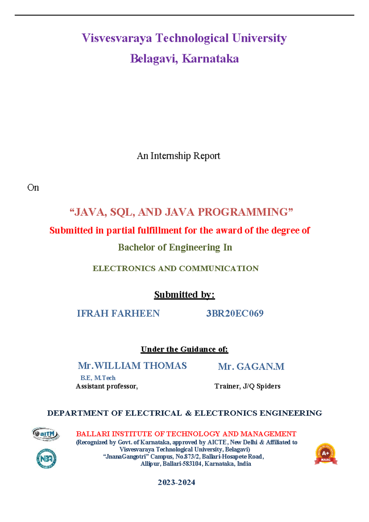 Final - refer - Visvesvaraya Technological University Belagavi ...