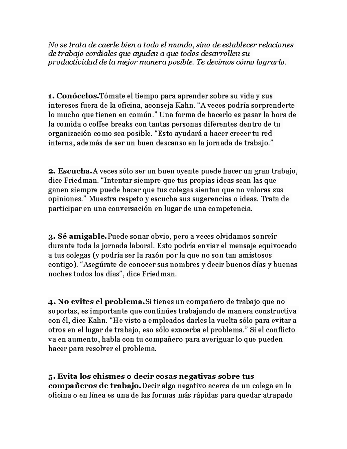 10 consejos para resolver conflictos y ganarte a tus compañeros - No se ...