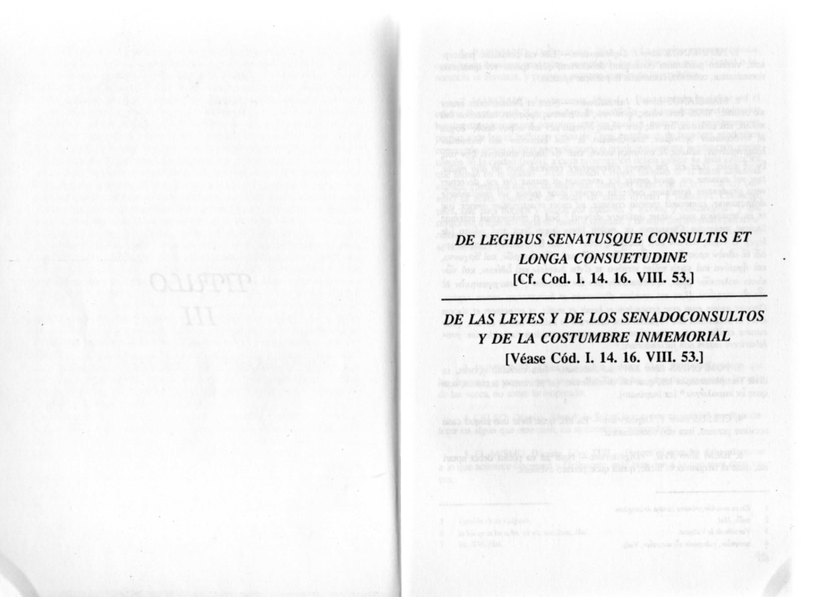 Digesto libro I título 3 - DE LEGIBUS SENATUSQUE CONSULTIS ET LONGA ...