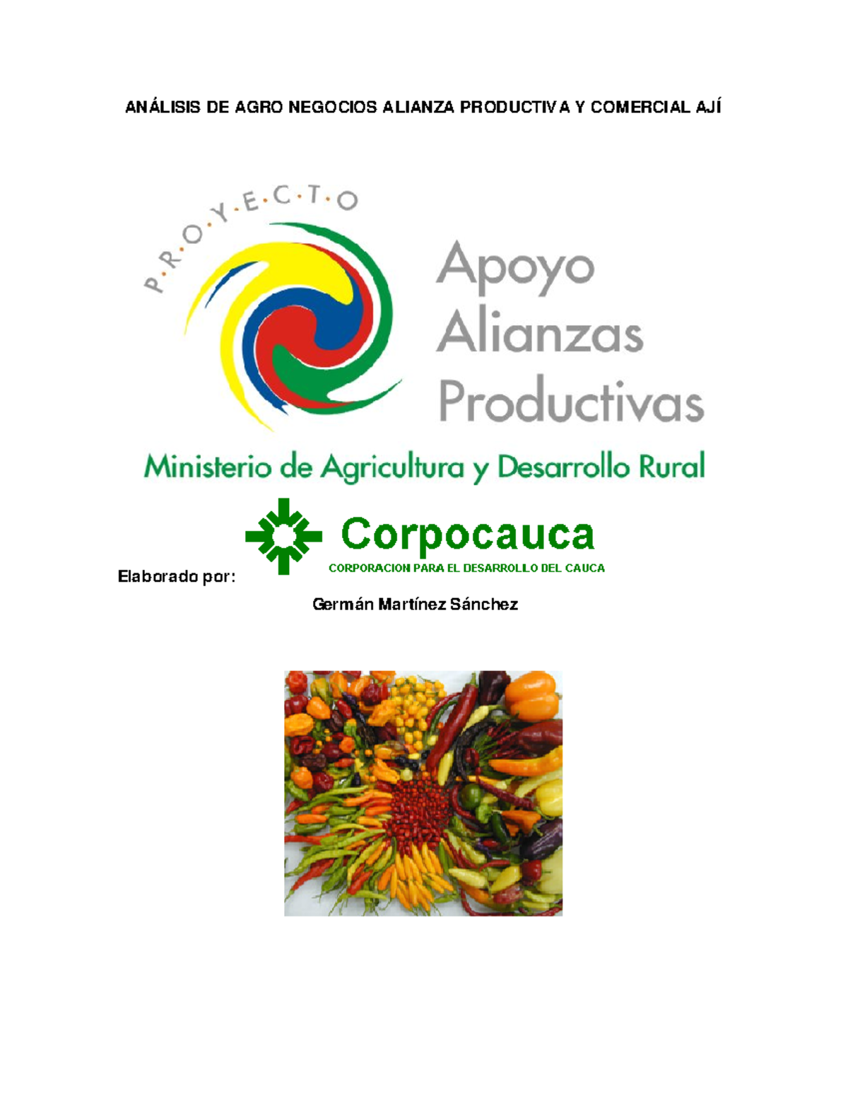 Alianza AJI Cauca - ijio - ANÁLISIS DE AGRO NEGOCIOS ALIANZA PRODUCTIVA ...