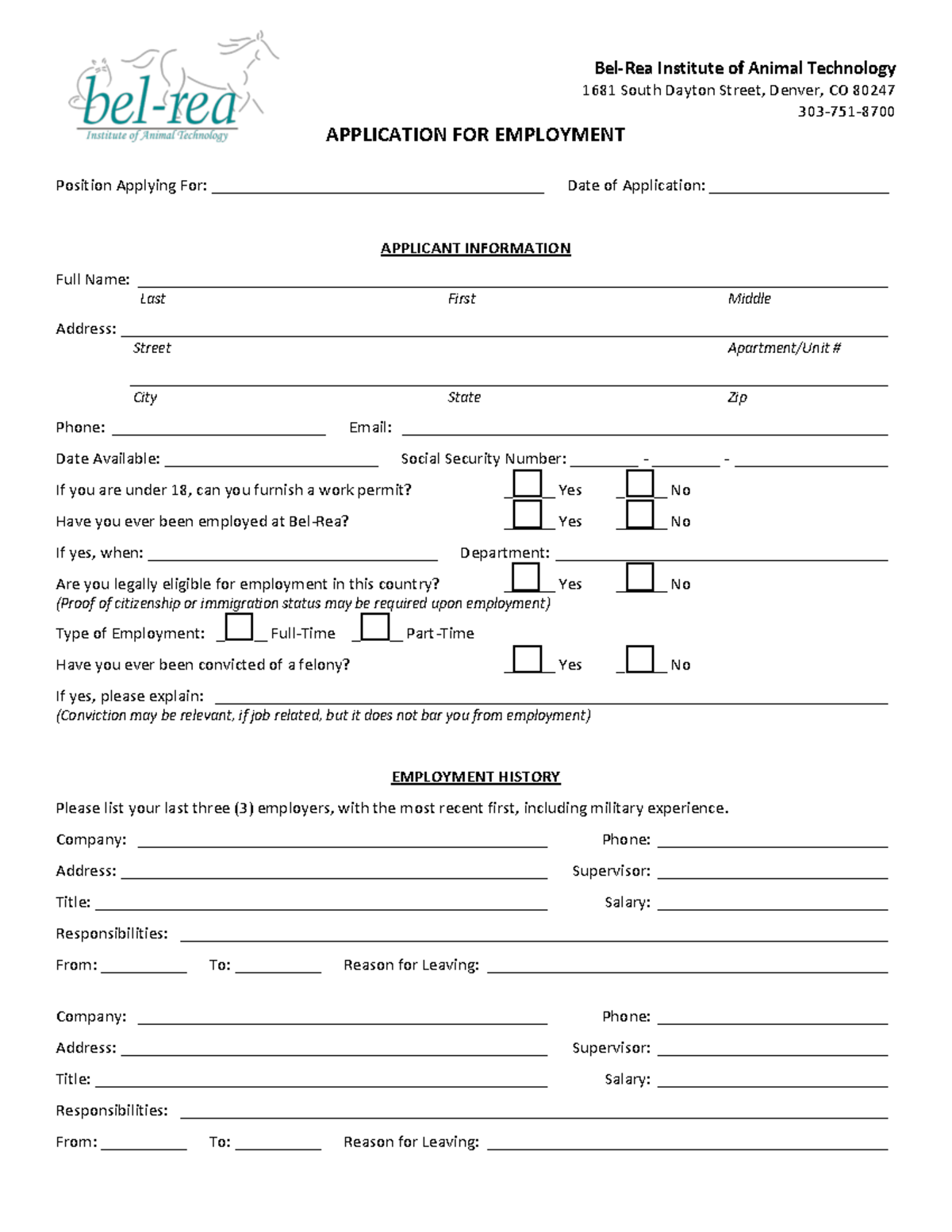 Application+for+Employment+Writable%5B98%5D - Bel-Rea Institute of ...