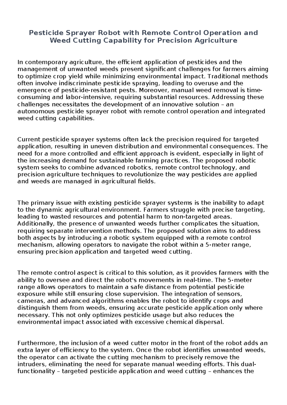 N575 - research - Pesticide Sprayer Robot with Remote Control Operation ...