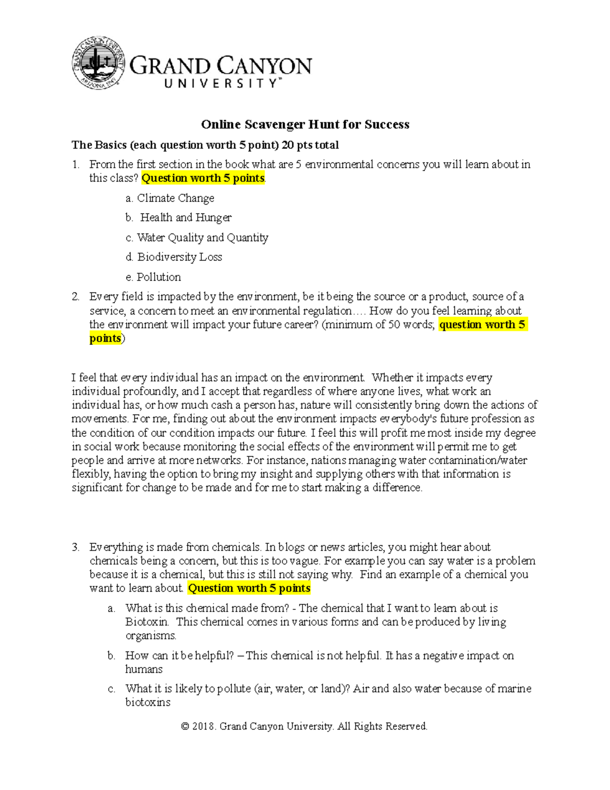 BIO 220 RS Online Scavenger Hunt For Success Resource - Online ...