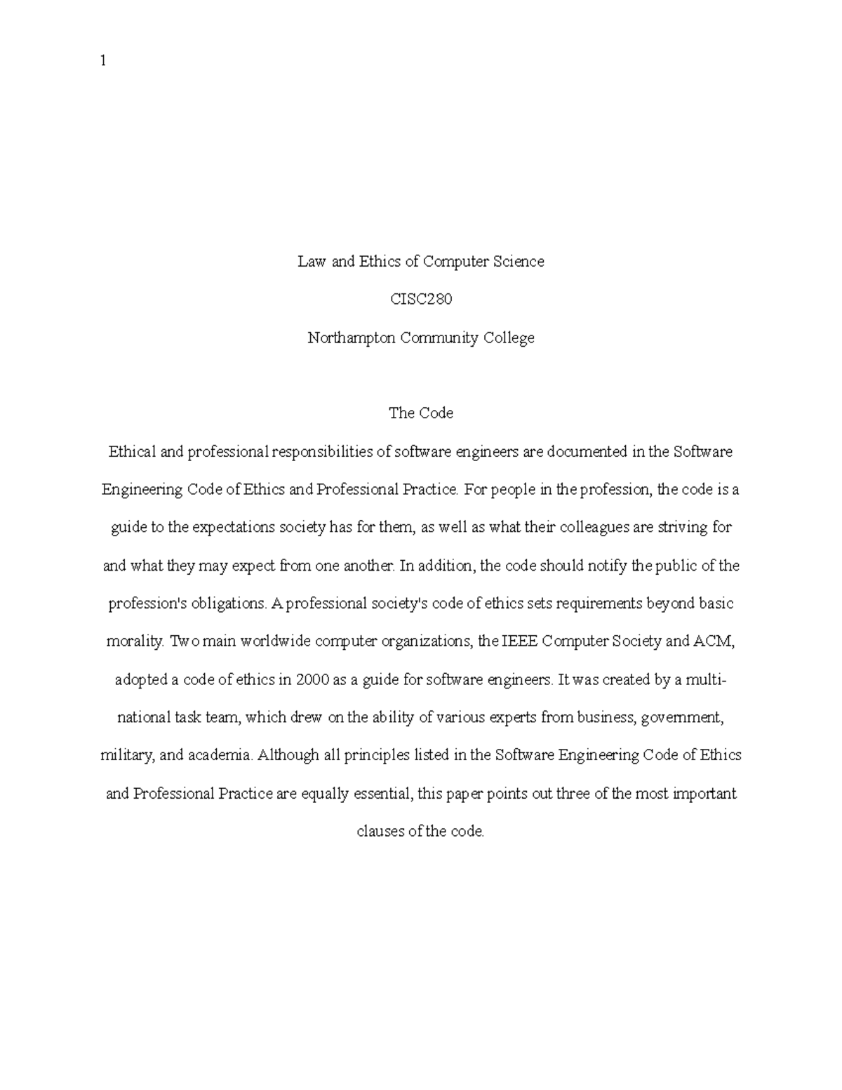 Law and Ethics of Computer Science - Law and Ethics of Computer Science ...