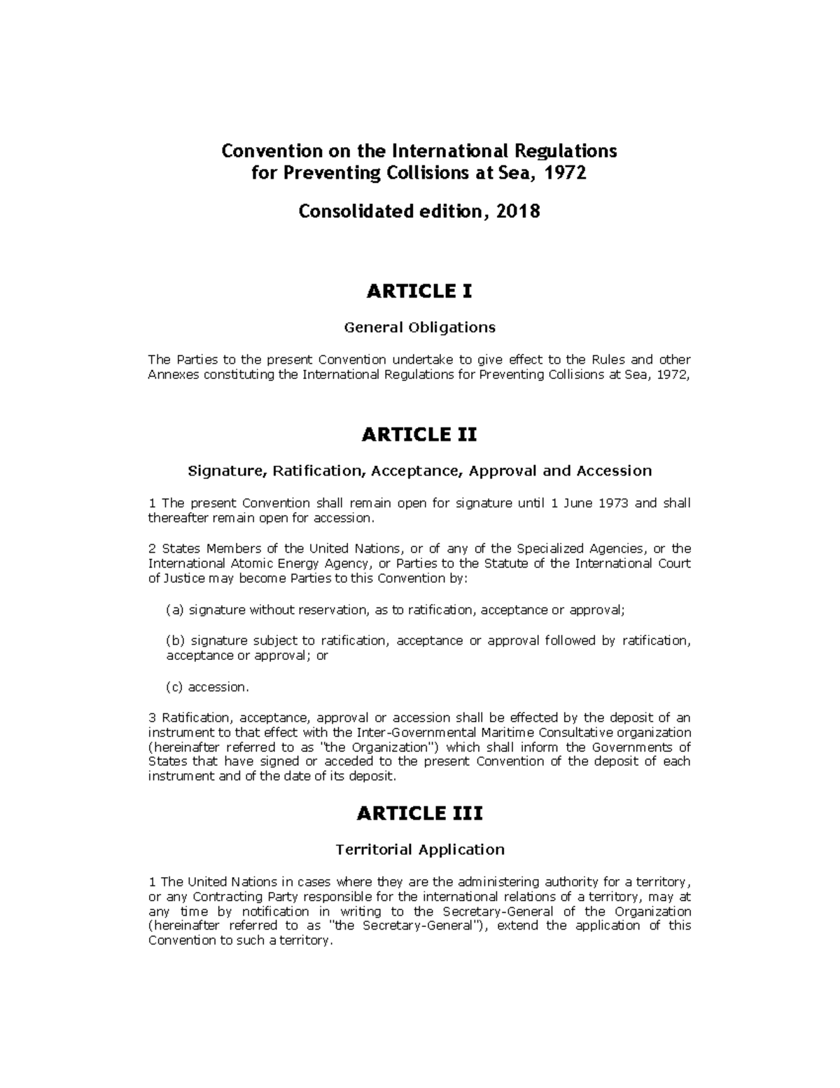 Open Colreg-Consolidated-2018 - Convention on the International ...