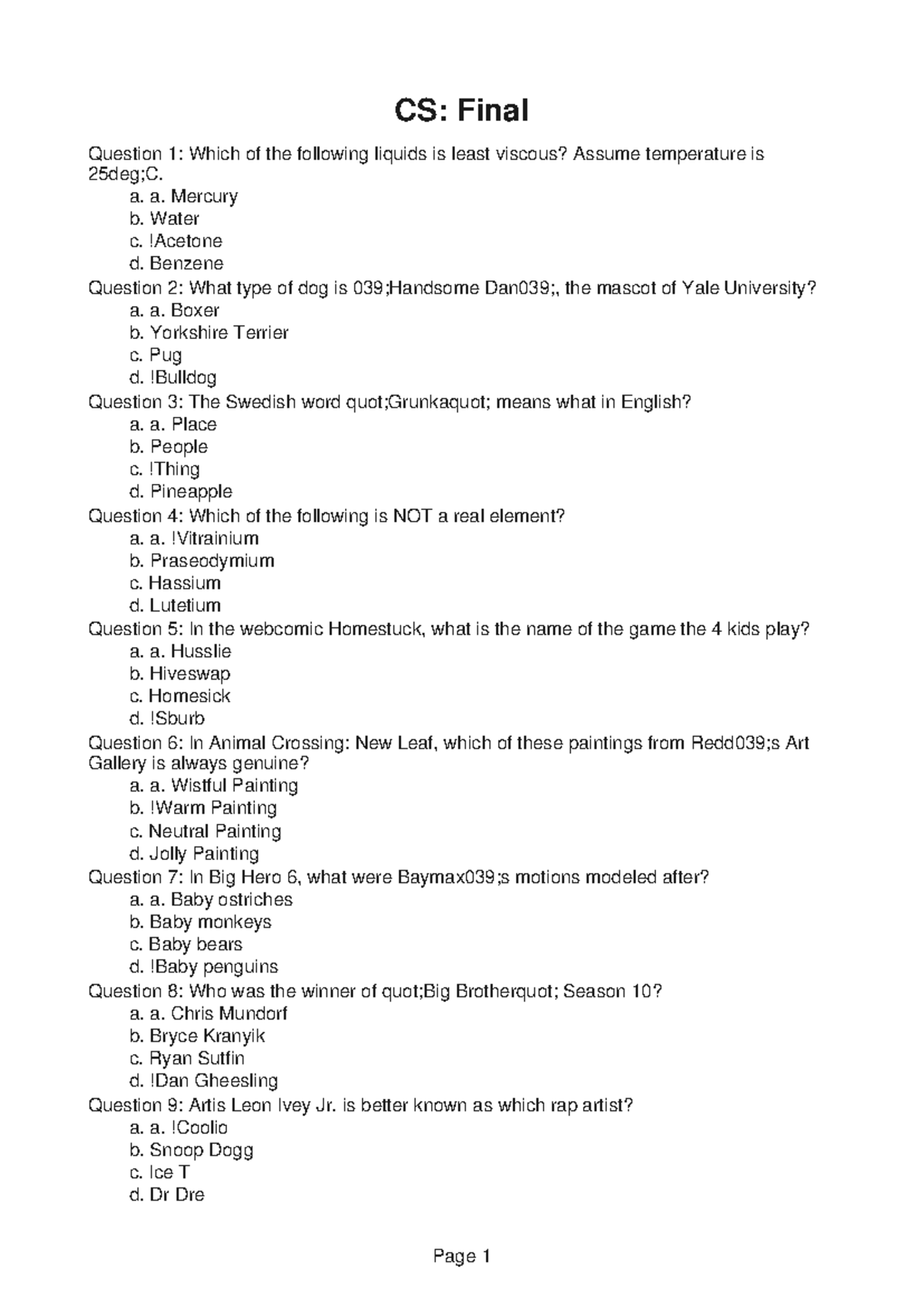 CS260-Image-5 - CS260-Image-5 - CS: Final Question 1: Which of the following liquids is least ...