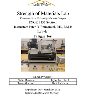 Tension Test using MTS Insight Machine - Strength of Materials Lab ...
