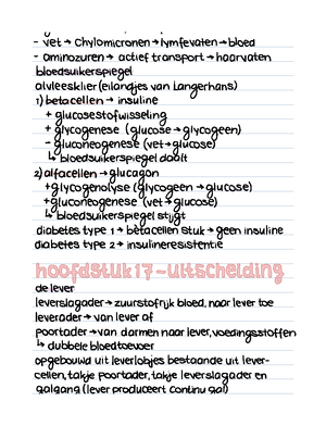 Biologie Samenvatting vertering, transport, gaswisseling & uitscheiding ...