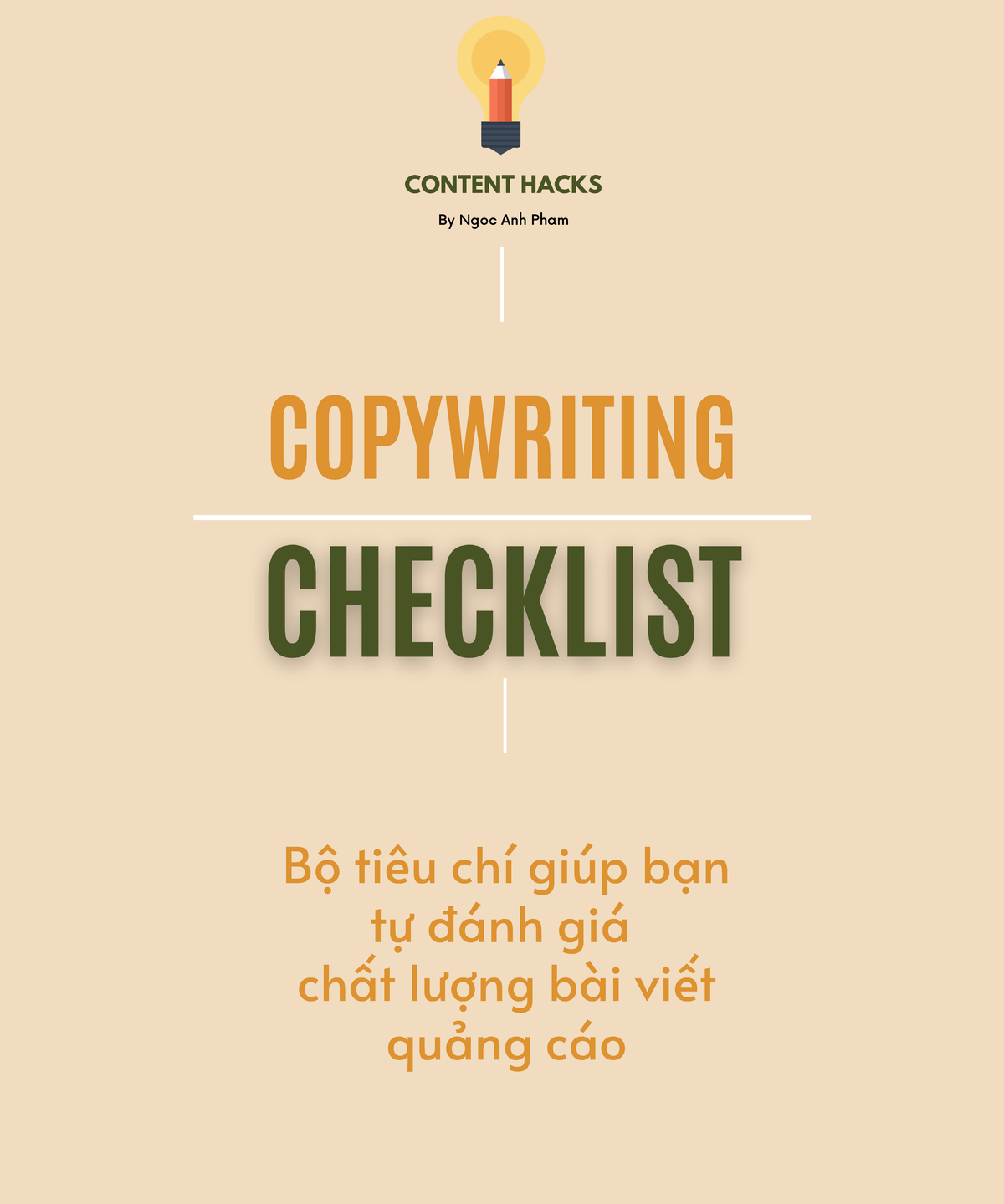 Copywriting Checklist by Ngoc Anh Pham - COPYWRITING Bộ tiêu chí giúp bạn tự đánh giá chất lượng ...