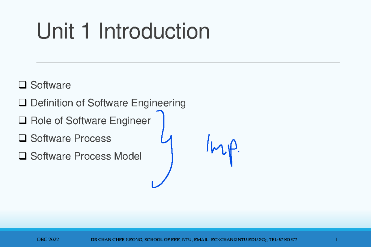 Unit 1 - Software Engineering_Unit 1 - Unit 1 Introduction Software ...